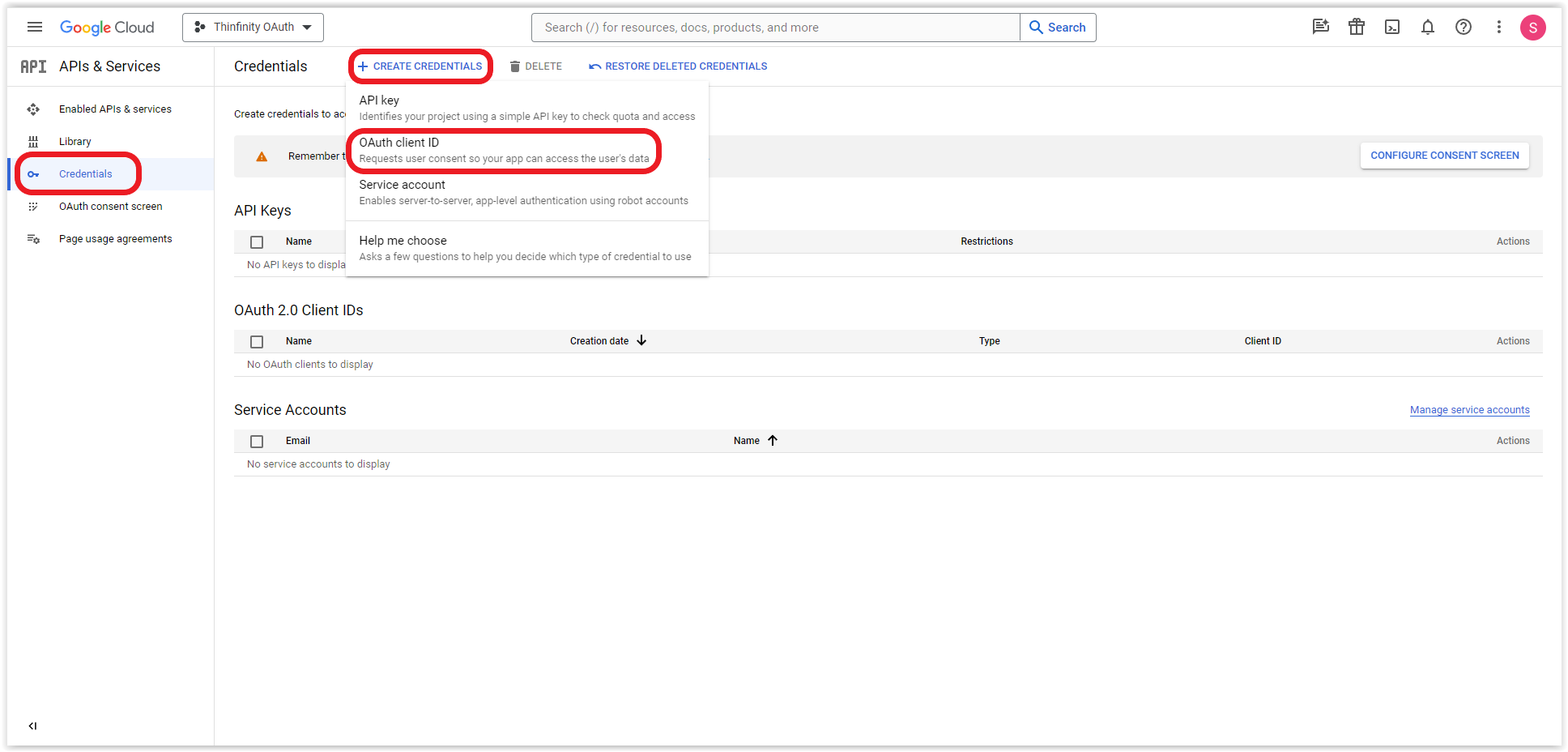 Configure Single Sign-On using Google Cloud with OAuth